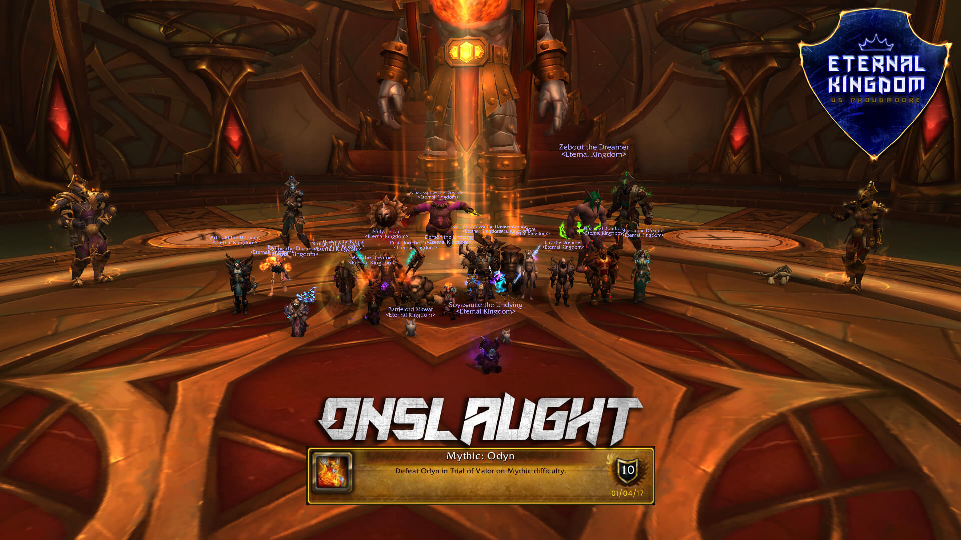 Onslaught Downs Mythic Odyn – Eternal Kingdom